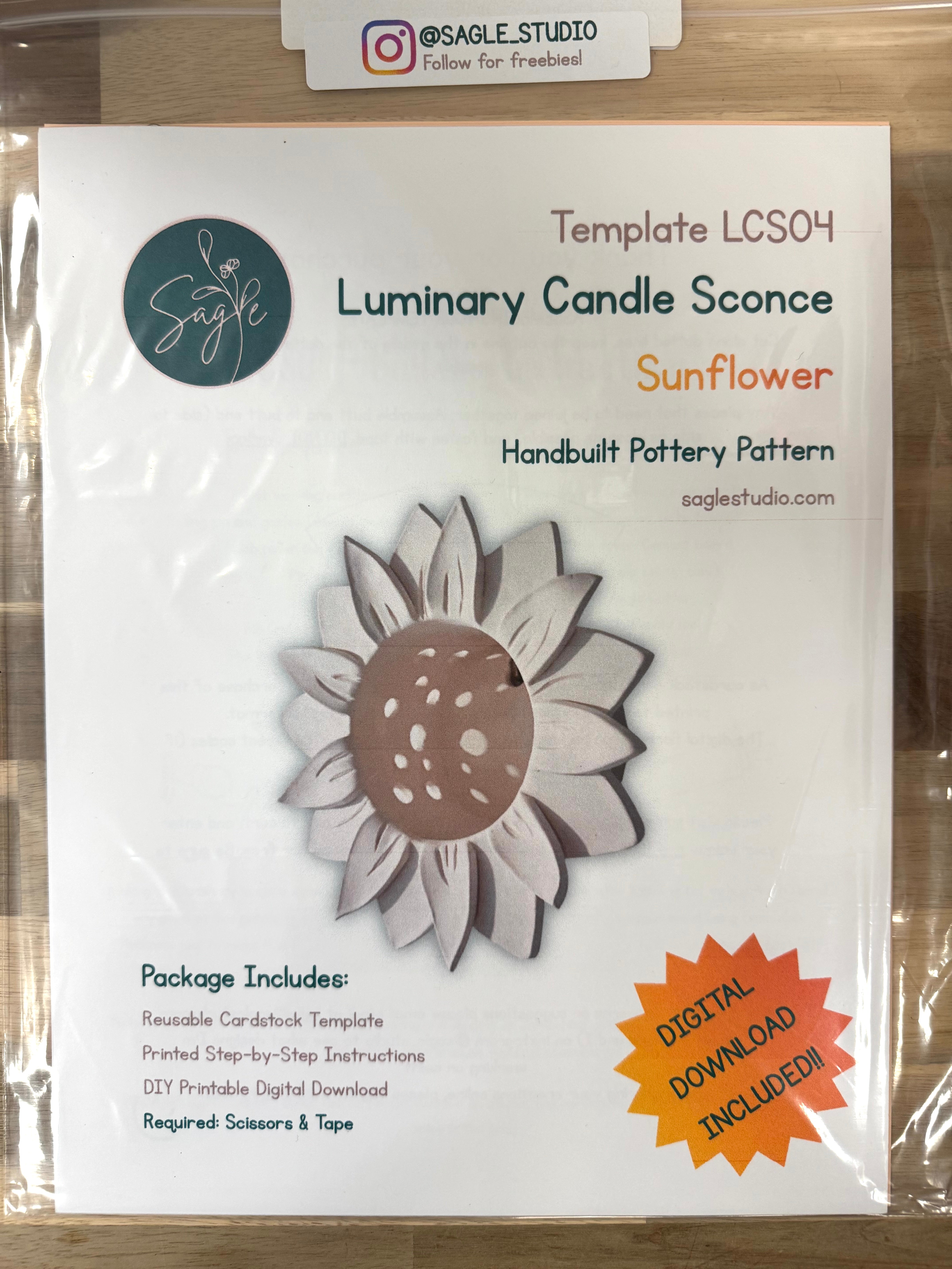 Templates - Luminary Candle Sconce Slab Pottery Template – Best Kind ...